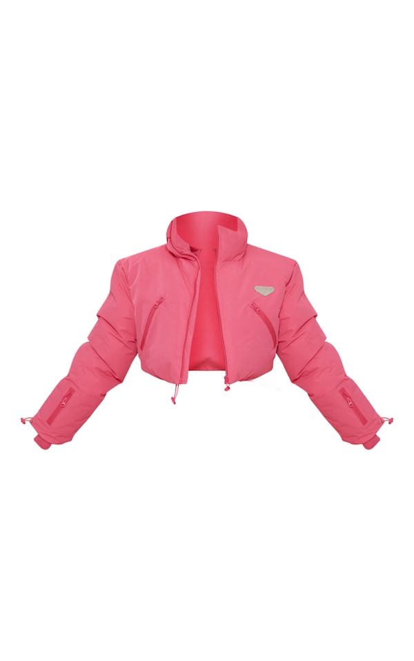 PRETTYLITTLETHING SKI Pink Puffer Jacket | Outerwear | PLT