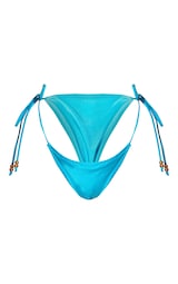 Turquoise Gem Tie Side Bikini Bottoms | Swimwear | PLT