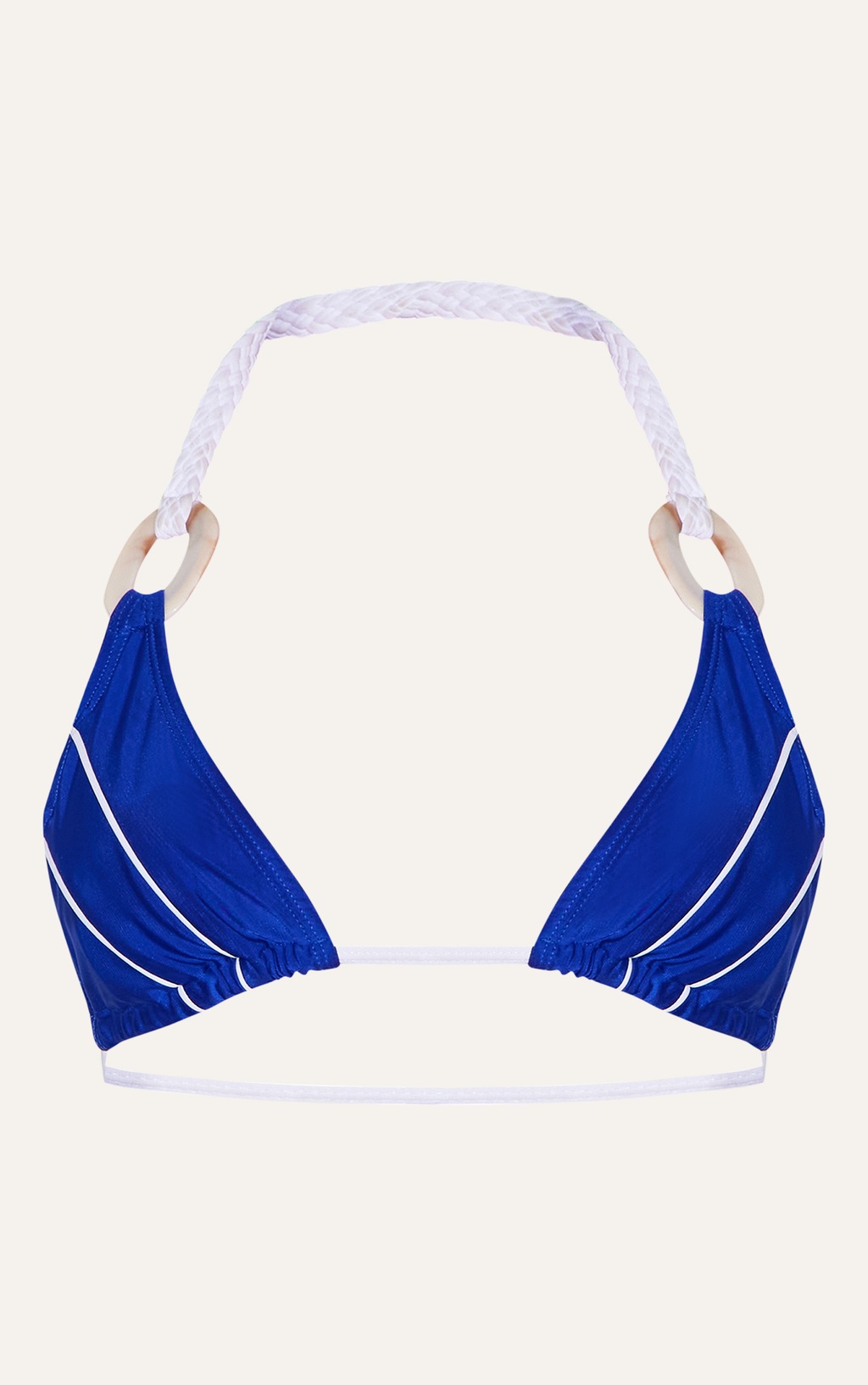 Cobalt O Ring Trim Triangle Bikini Top | Swimwear | PrettyLittleThing USA