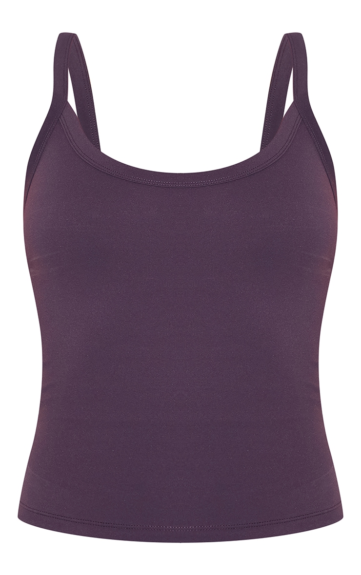 Dark Plum Ultimate Sculpt Strappy Gym Vest | Athleisure | PLT