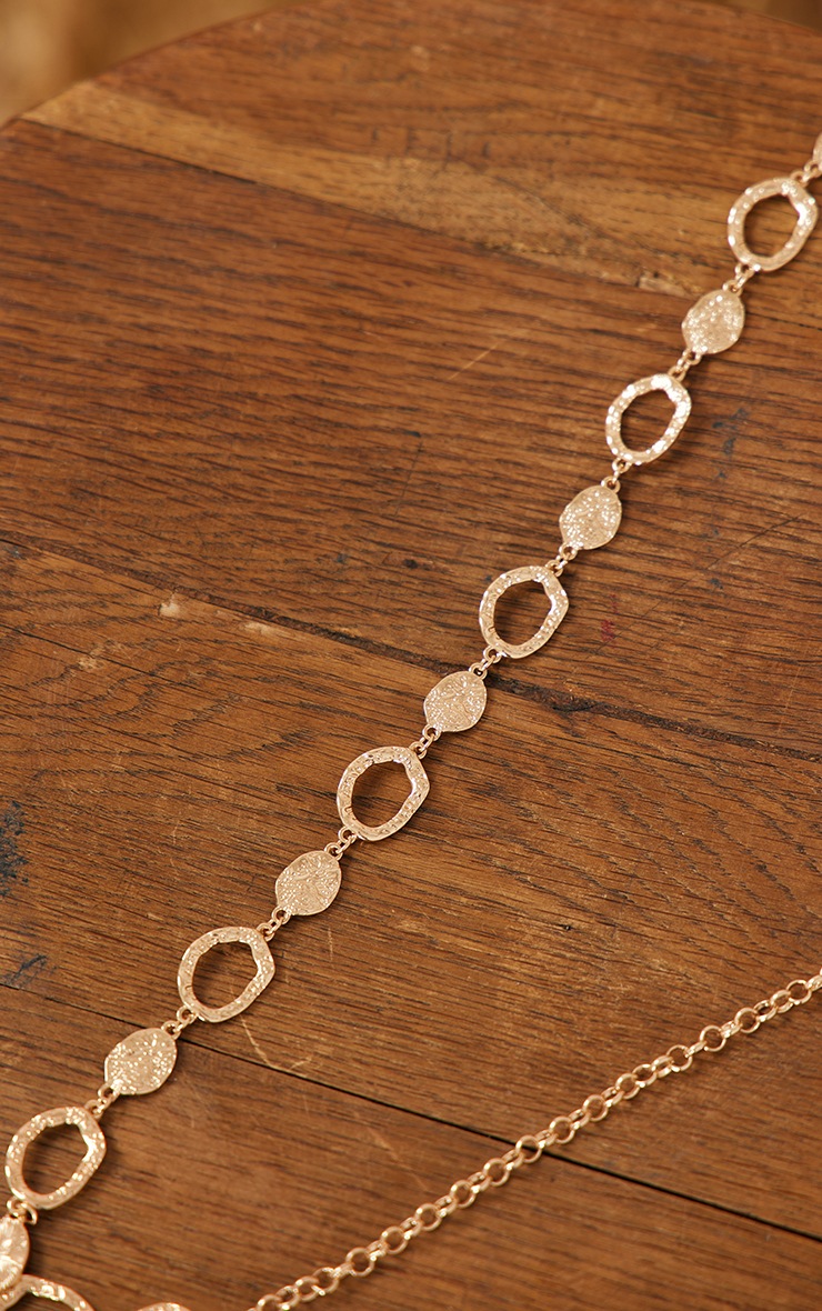 Gold Circle Hammered Detail Belly Chain | Accessories ...