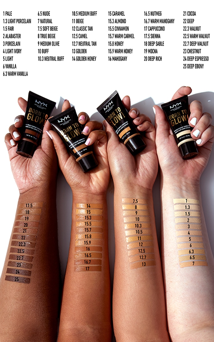Nyx Pmu Born To Glow Radiant Foundation Buff 30Ml | PrettyLittleThing