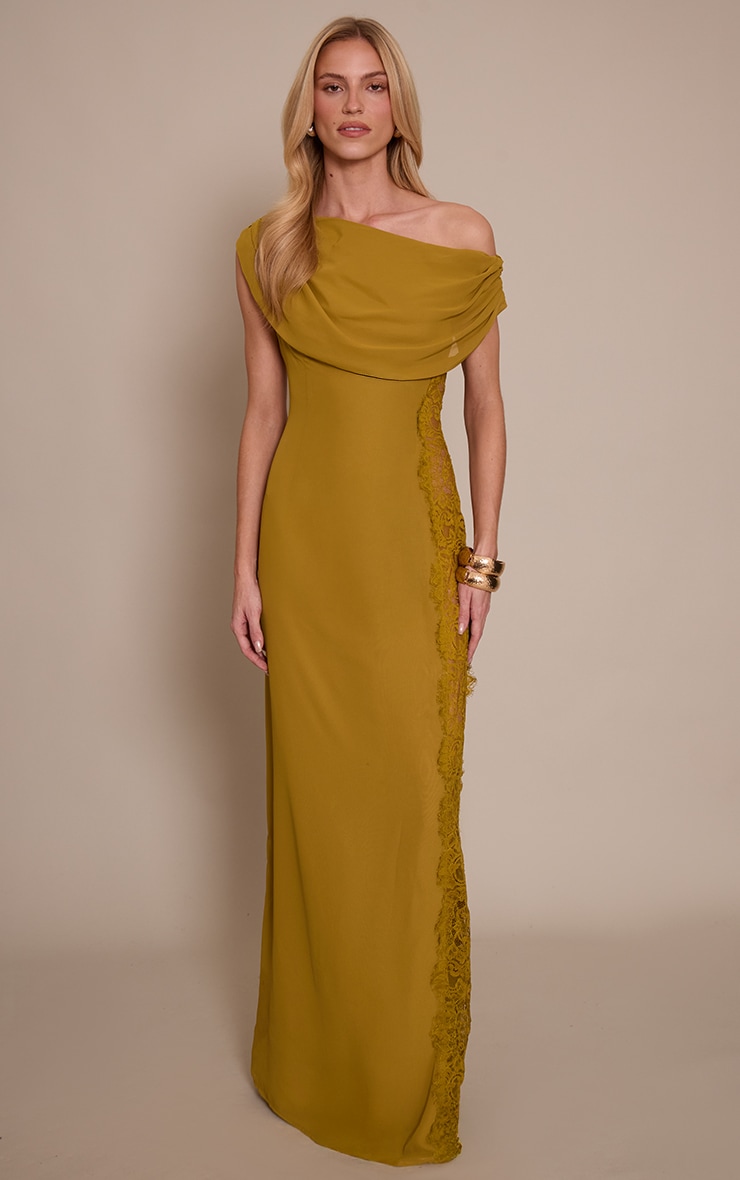 Chartruese Woven Lace Side Detail Maxi Dress | Dresses ...