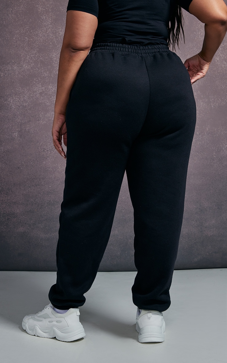 PLT Plus Black High Waisted Cuffed Sweatpants | Plus Size ...