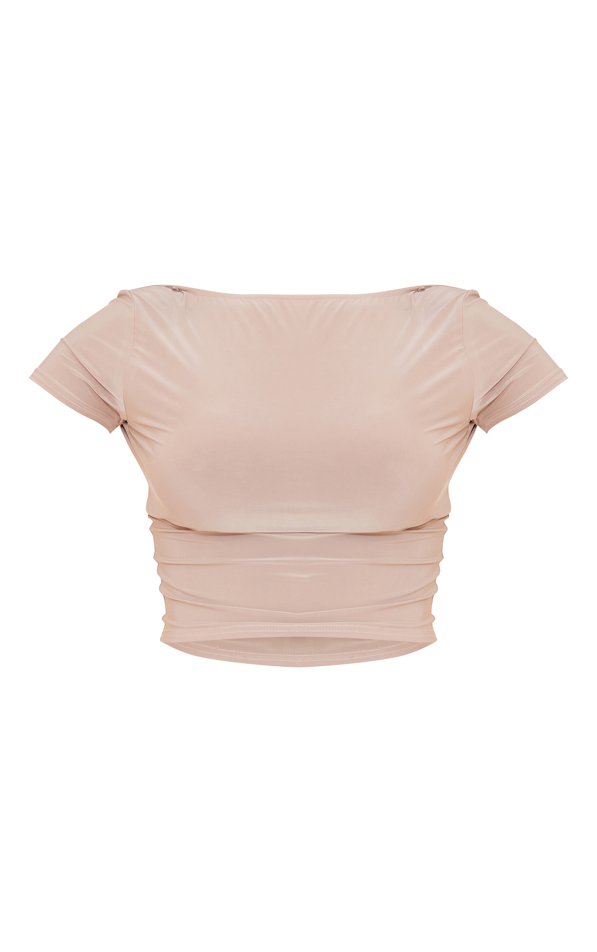 Stone Slinky Open Back Crop Top | Tops | PrettyLittleThing IRE