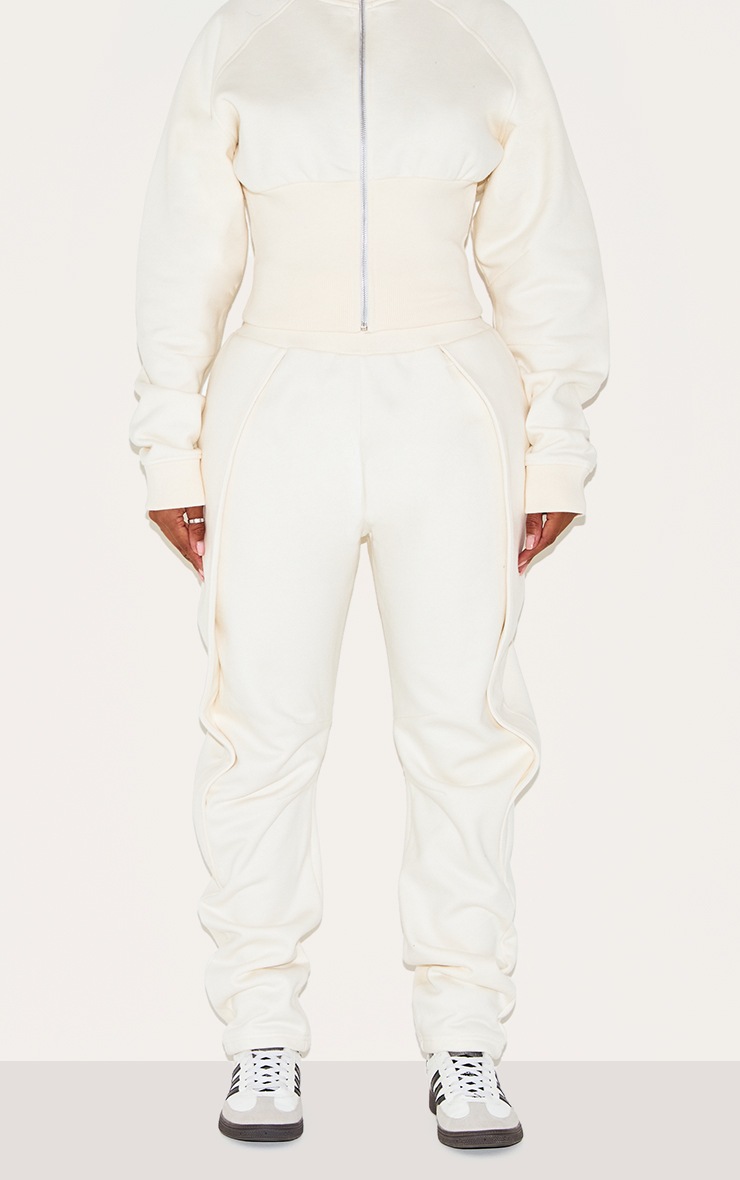 Shape Cream High Waist Pleat Front Cocoon Joggers | Shape | PLT