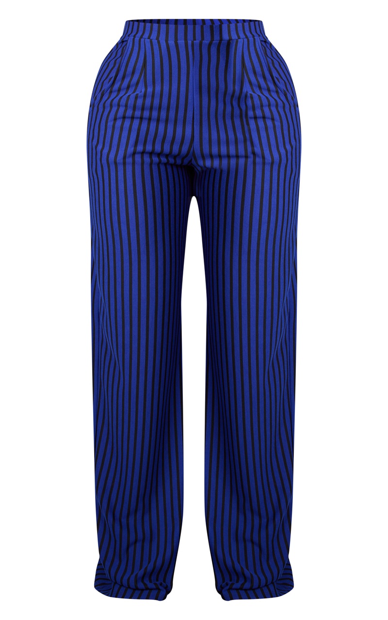Shape Blue Striped Wide Leg Pants | Shape | PrettyLittleThing USA
