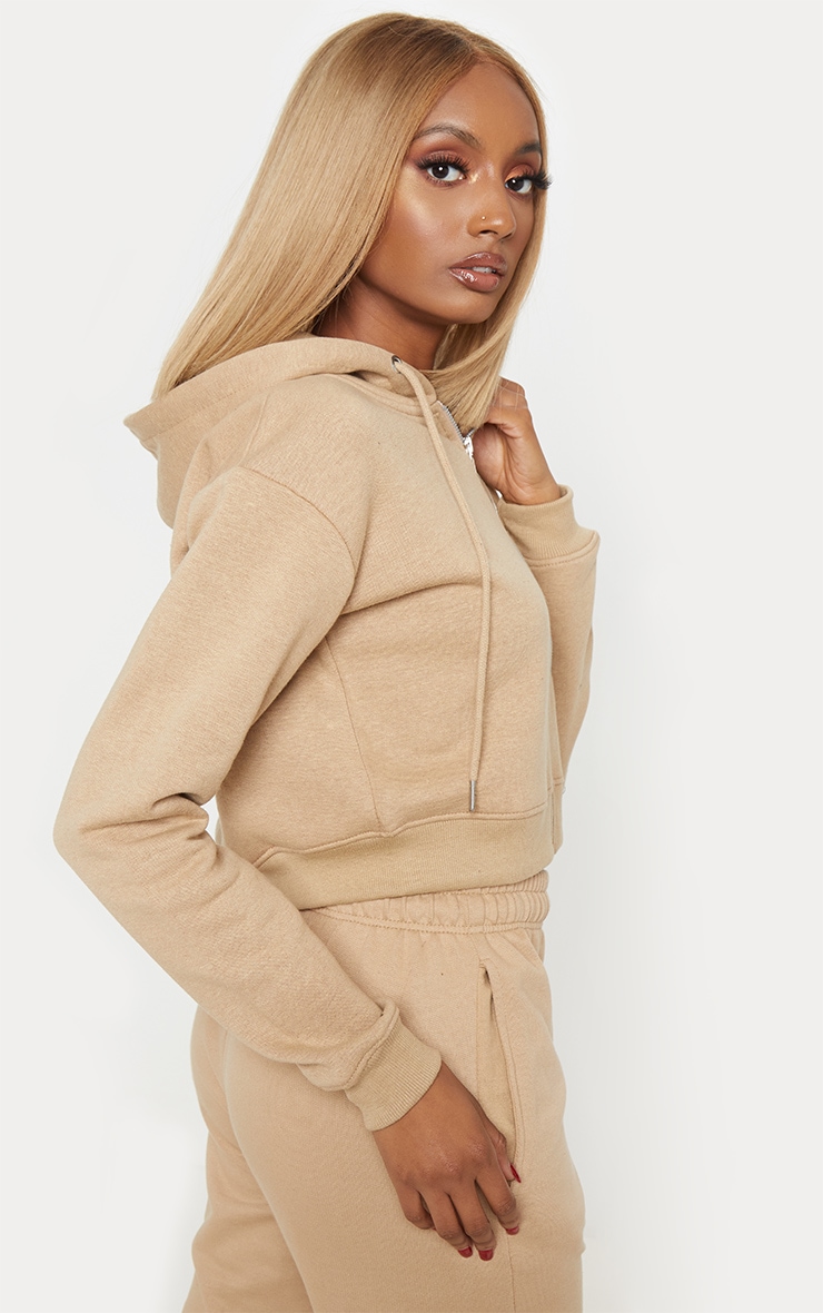 Sand Zip Hoodie | Tops | PrettyLittleThing USA