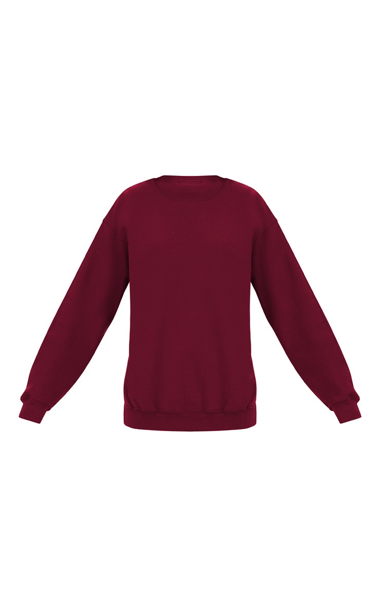 Maroon Ultimate Oversized Sweatshirt. Tops | PrettyLittleThing