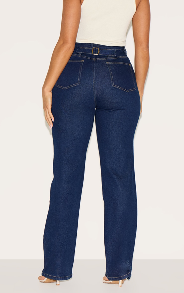 Shape Indigo Stretch Denim Highwaisted Pintuck Adjustable Shape Indigo Stretch Denim Highwaisted Pintuck Adjustable