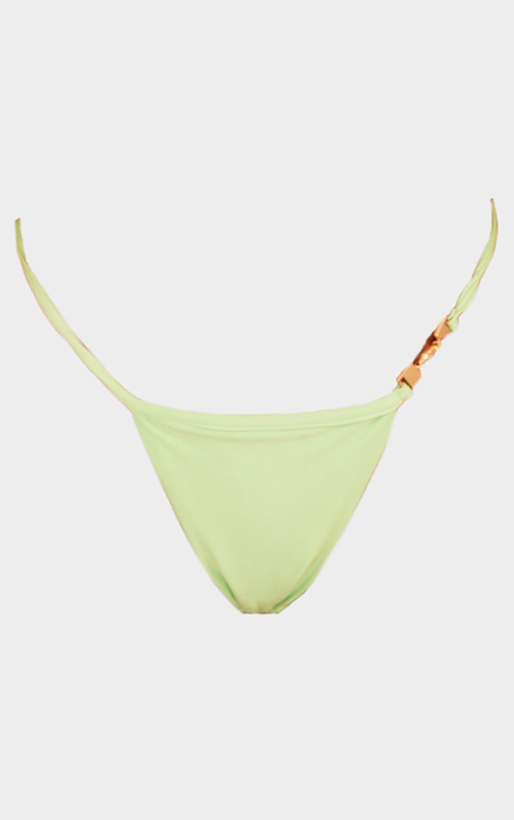 Pistachio Gold Trim String Side Bikini Bottom | Swimwear | PLT IRE