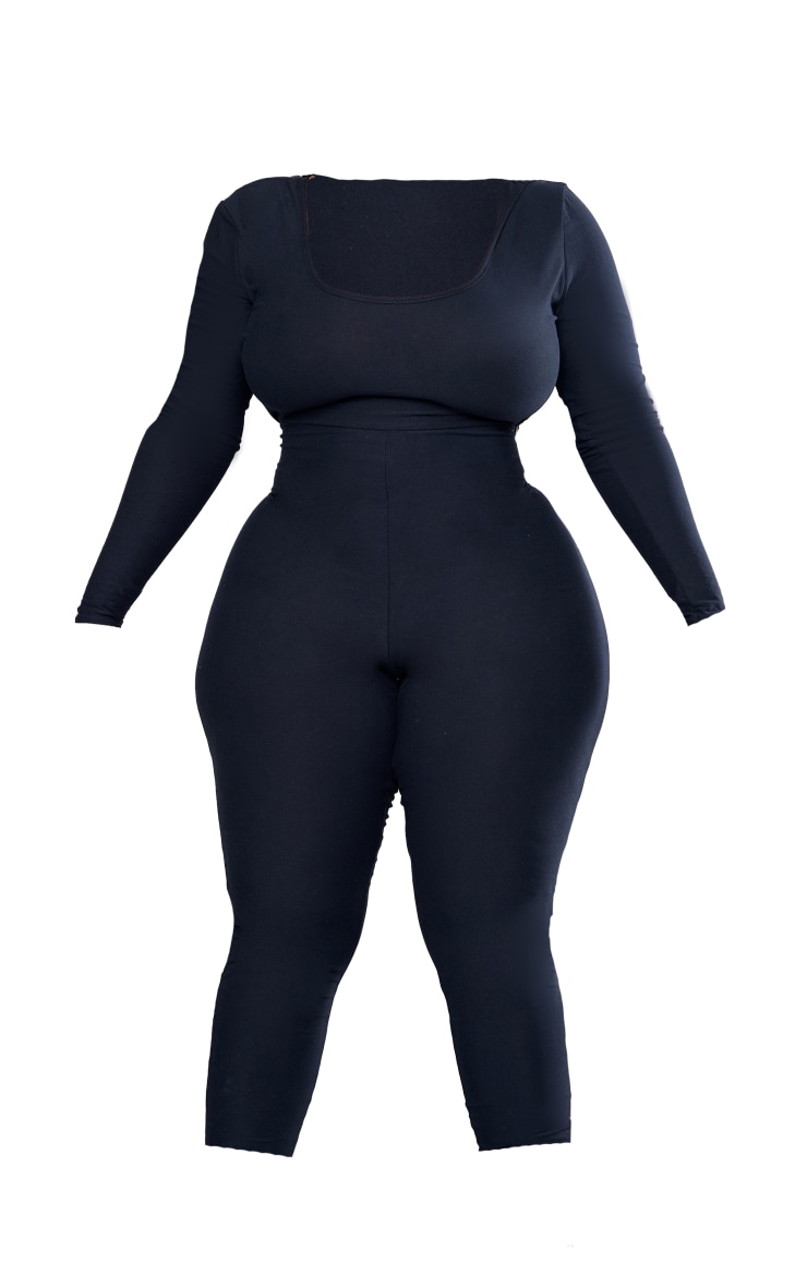 Plus Black Soft Touch Scoop Neck Jumpsuit | Plus Size | PLT