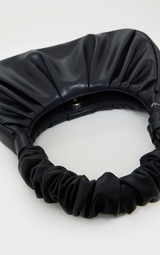 Black Ruched Handle Shoulder Bag | PrettyLittleThing