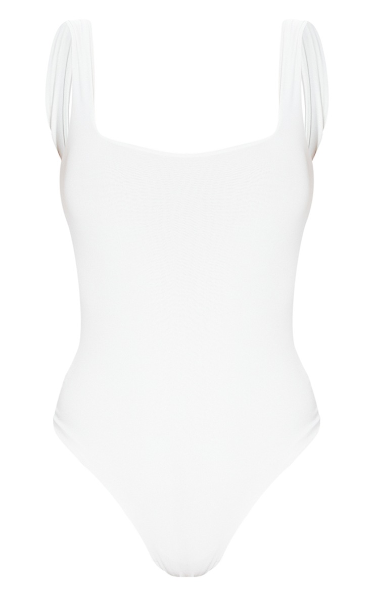 White Second Skin Sleeveless Thong Bodysuit | Tops | PrettyLittleThing USA