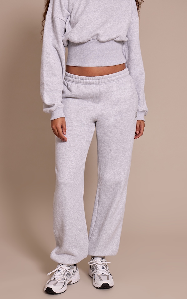 Tall PLT Ash Grey Tab Cuff Joggers | Tall | PLT