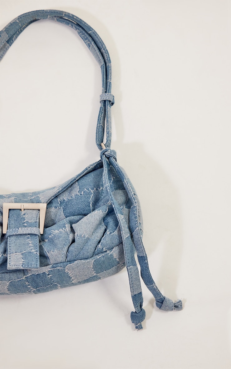 Denim Distressed Patchwork Buckle Shoulder Bag | Accessories ...