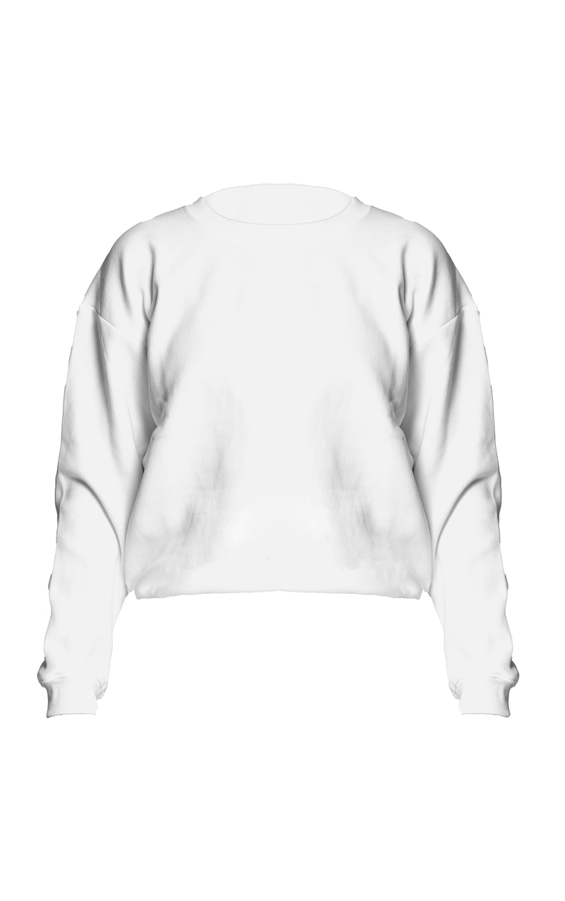 White Oversized Fitting Sweatshirt | Athleisure | PLT