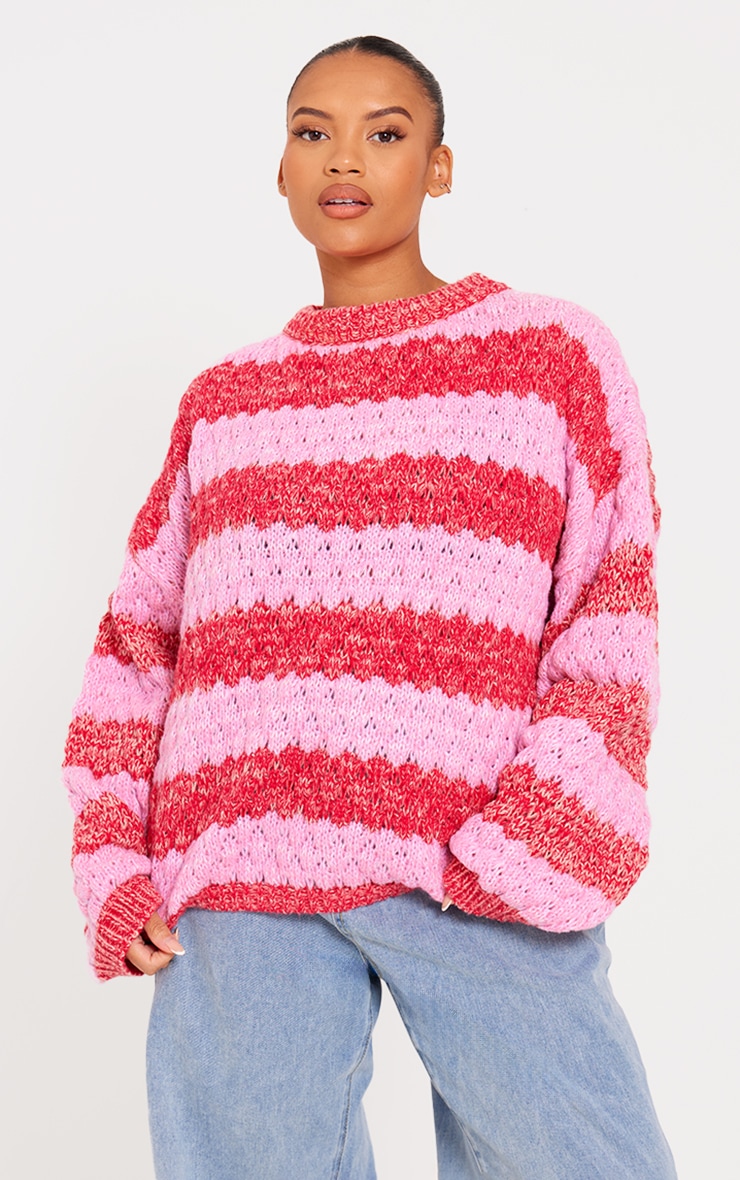 Plus Multi Bobble Knit Chunky Sweater | Plus Size | PrettyLittleThing USA