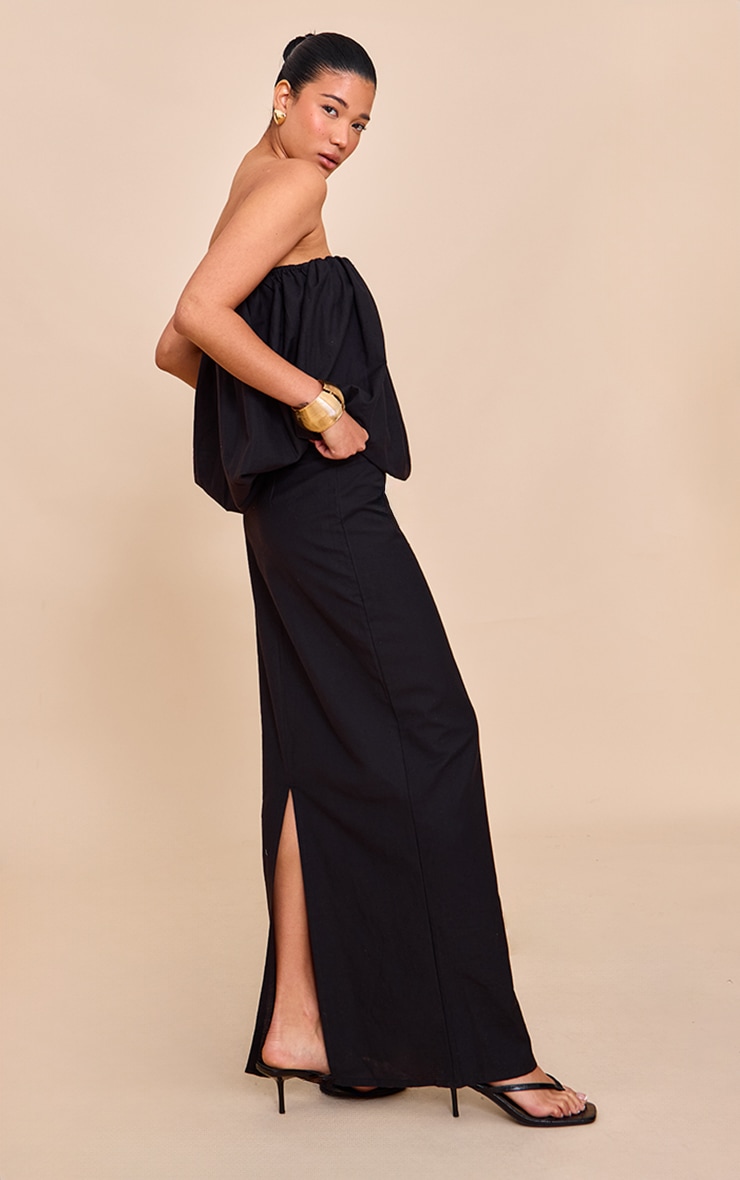 Black A-line Maxi Skirt | Co-ords | PrettyLittleThing QA
