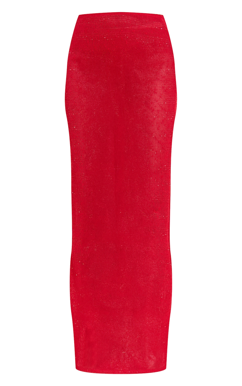 Tomato Red Textured Sequin Maxi Skirt | Co-ords | PLT USA