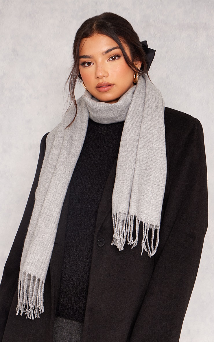 Grey Basic Scarf | PrettyLittleThing