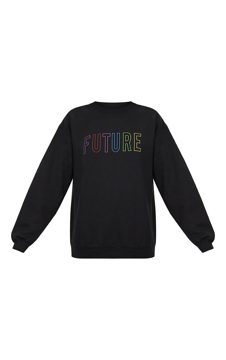 Black Future Slogan Sweater | Tops | PLT