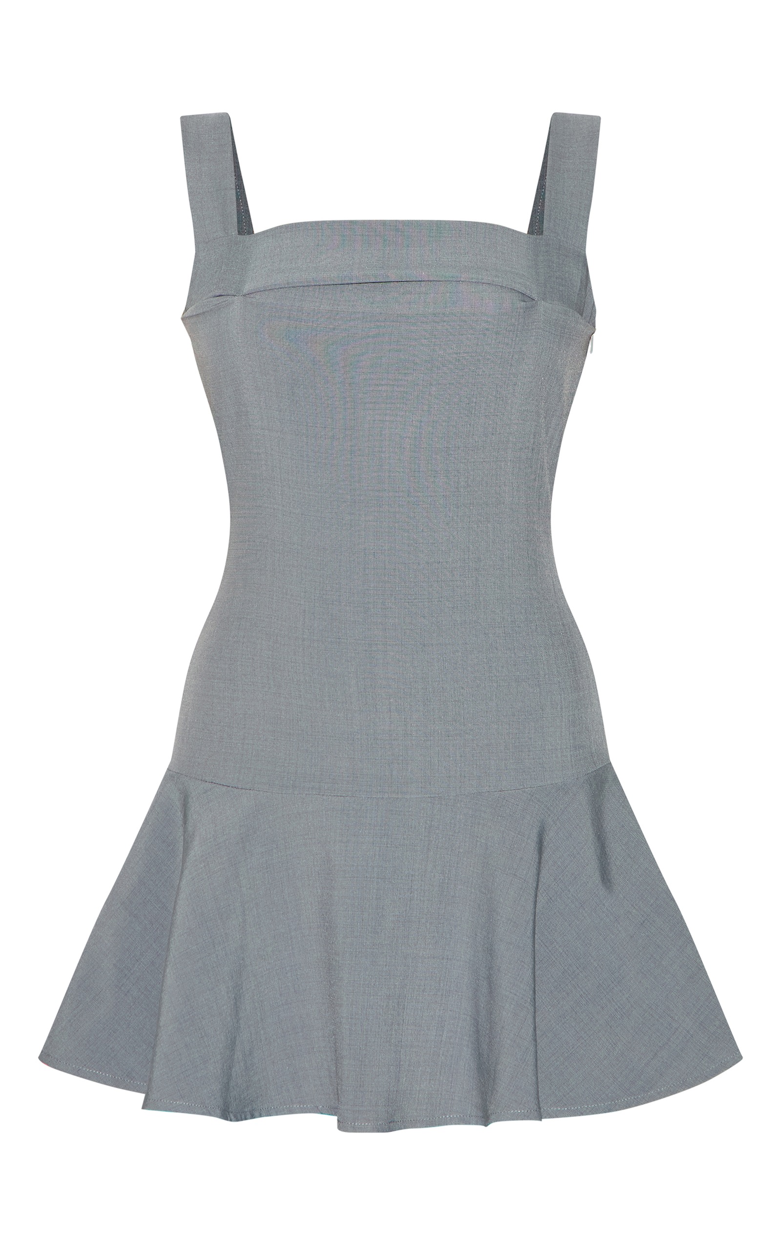 Charcoal Tailored Woven Scoop Back Shift Dress | Dresses | PLT USA