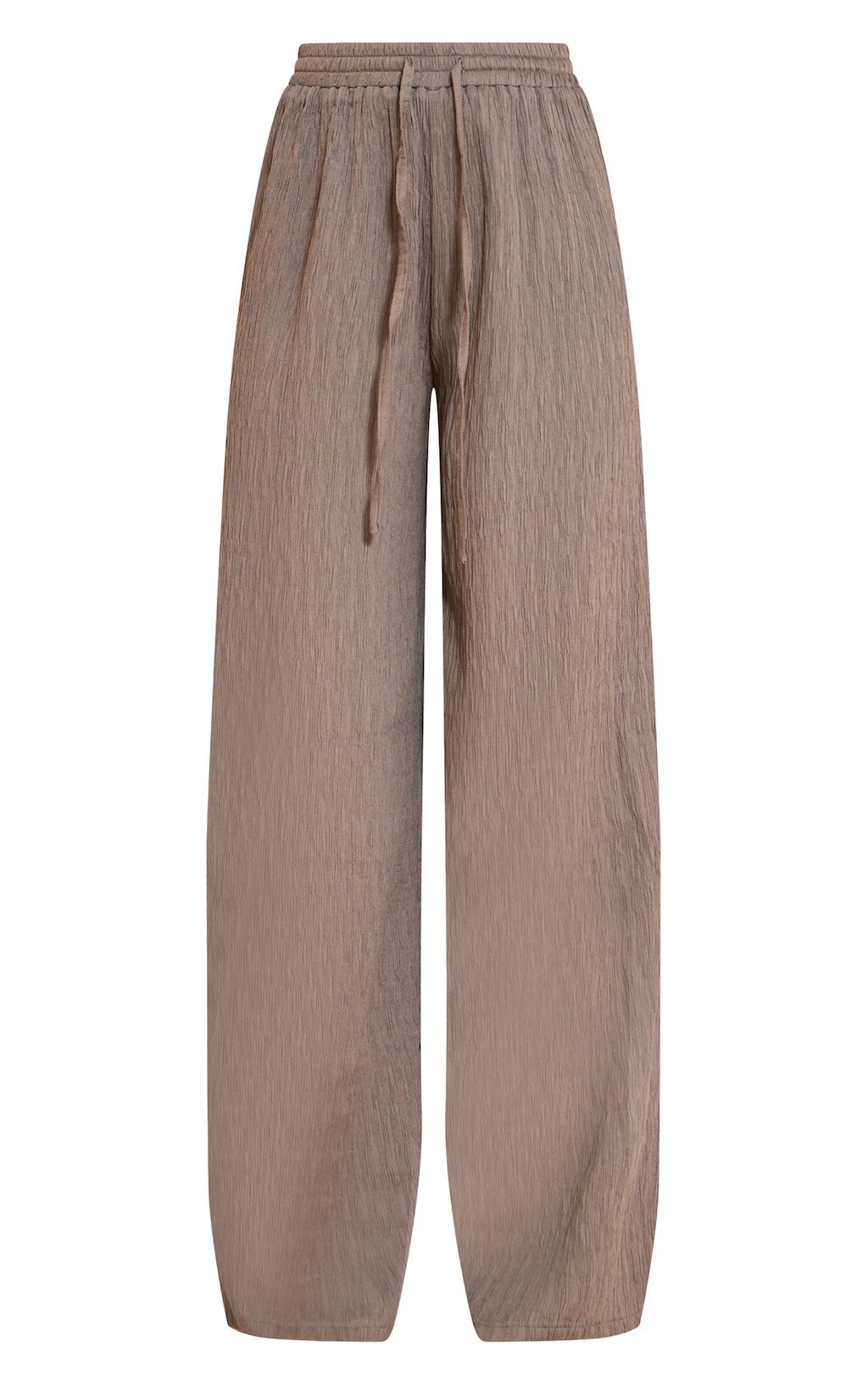 Charcoal Textured Drawstring Wide Leg Trousers | Co-ords | PLT