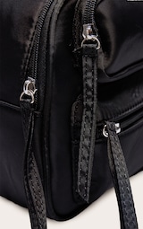 Black Nylon Pocket Mini Backpack | Accessories | PLT