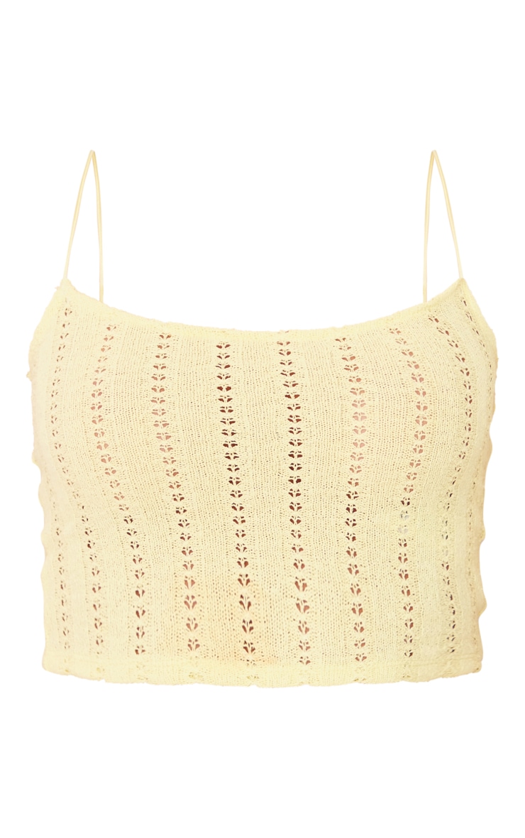Lemon Textured Spaghetti Strap Cami | Tops | PrettyLittleThing USA