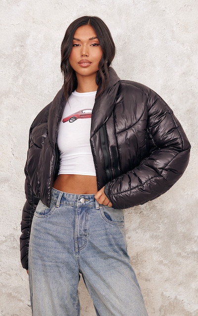 Puffer jacket no sleeves | PrettyLittleThing