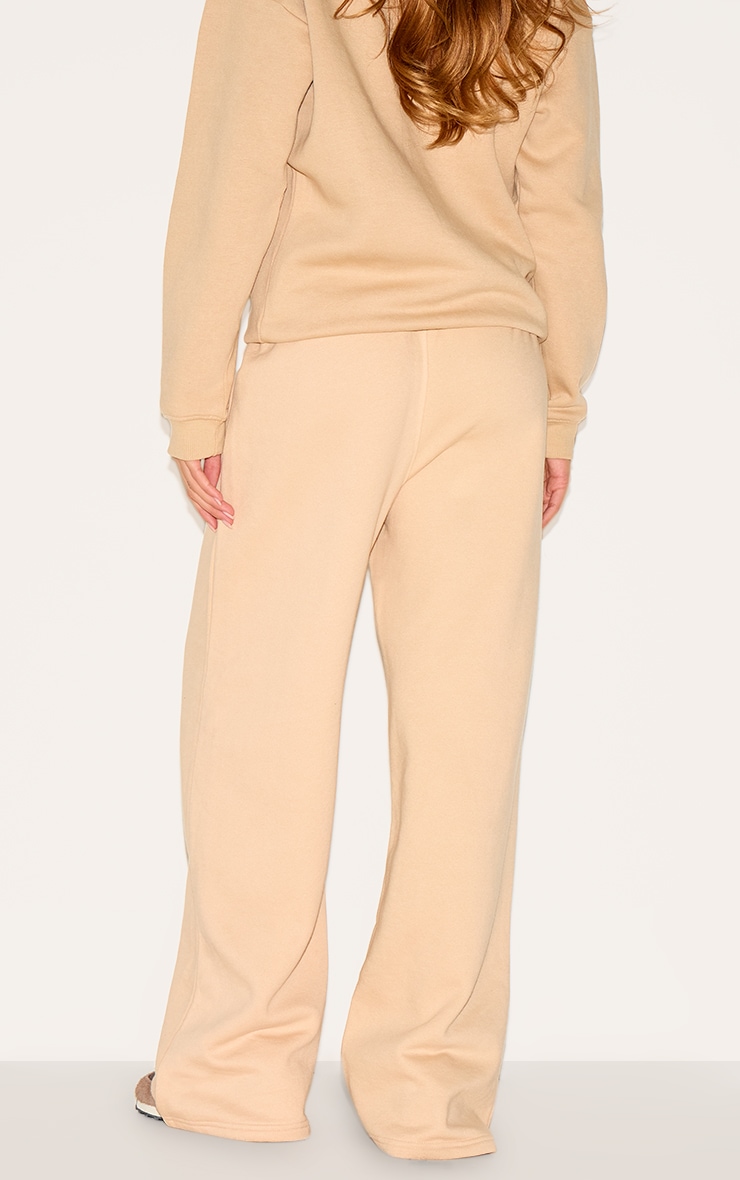 Beige Seam Detail Wide Leg Jogger | Sweat | PrettyLittleThing