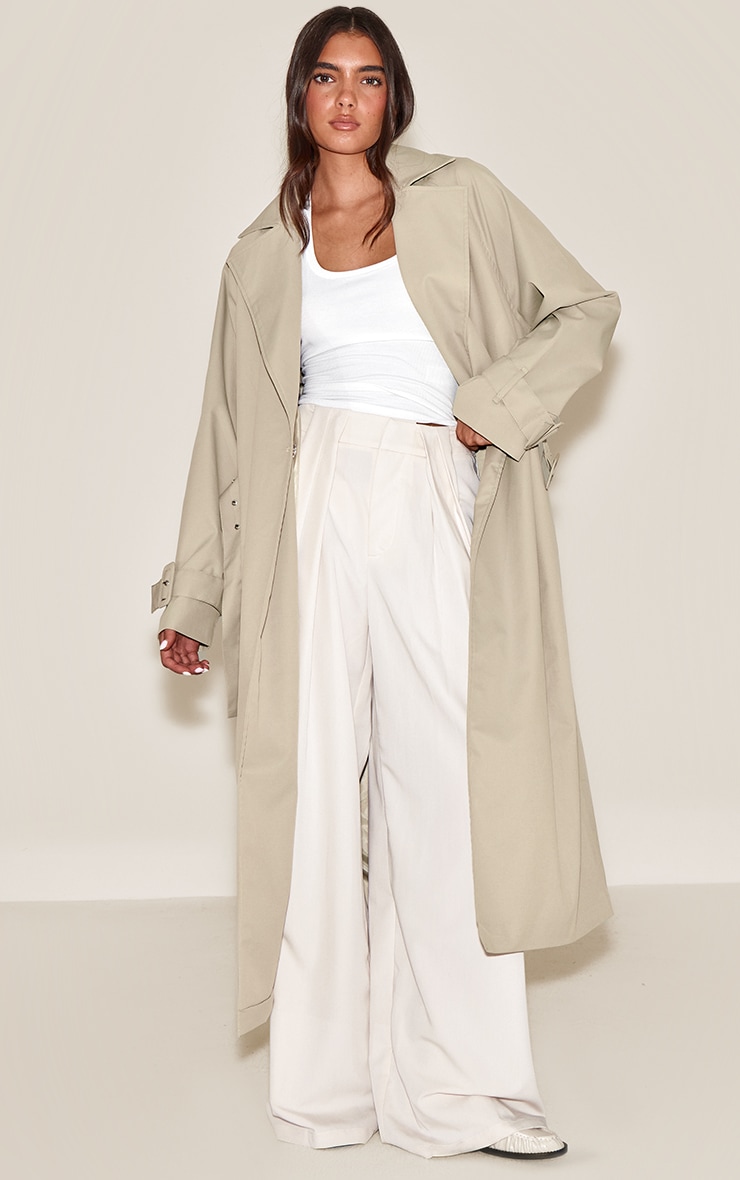 Beige Batwing Trench Coat | Outerwear | PLT IRE