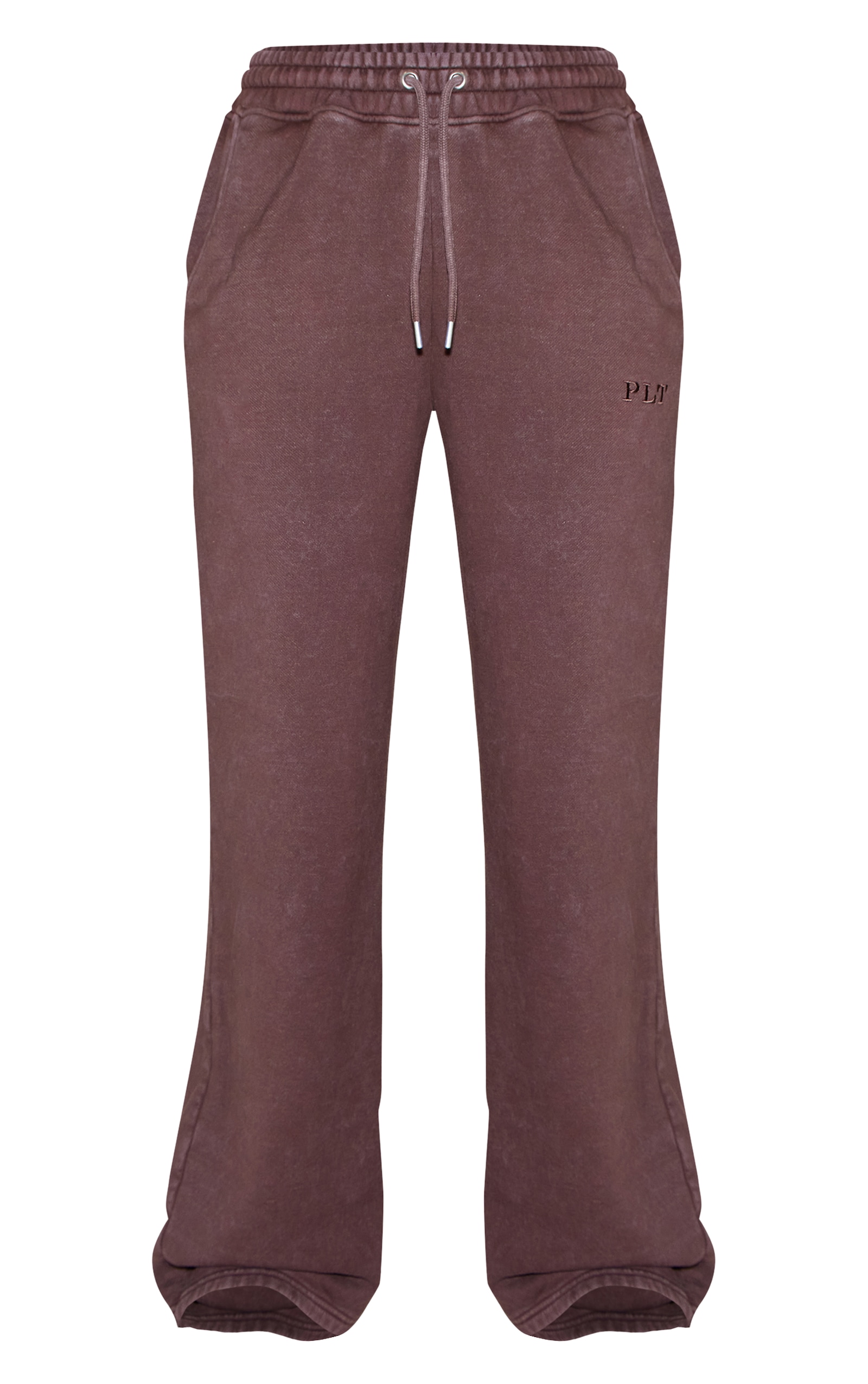 Chocolate Washed Wide Leg Sweatpants | Athleisure | PrettyLittleThing USA