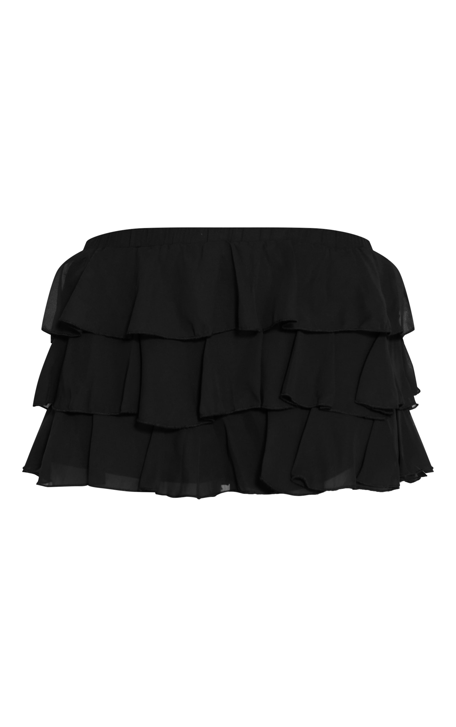 Black Chiffon Frill Micro Mini Skirt | Co-ords | PLT