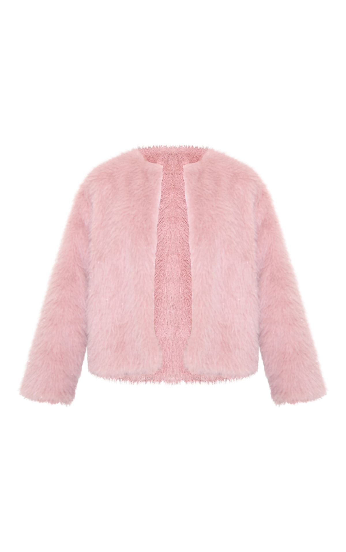Pink Glitter Faux Fur Coat | Outerwear | PrettyLittleThing USA