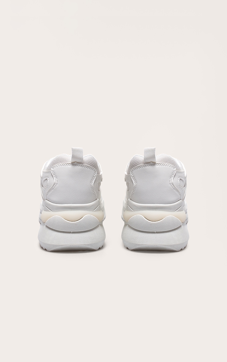White Contrast Mesh Trainers | Footwear | PLT