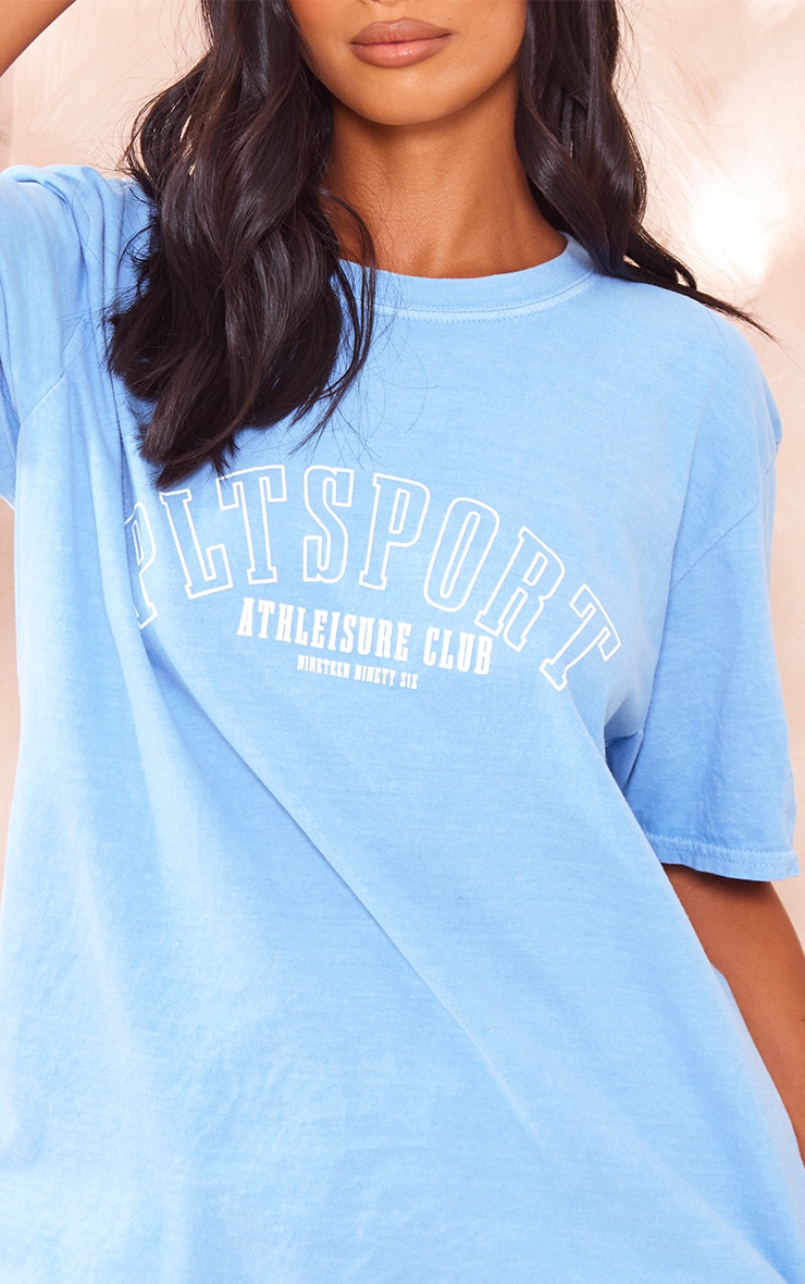 Petite Light Blue Prettylittlething T Shirt | PrettyLittleThing CA