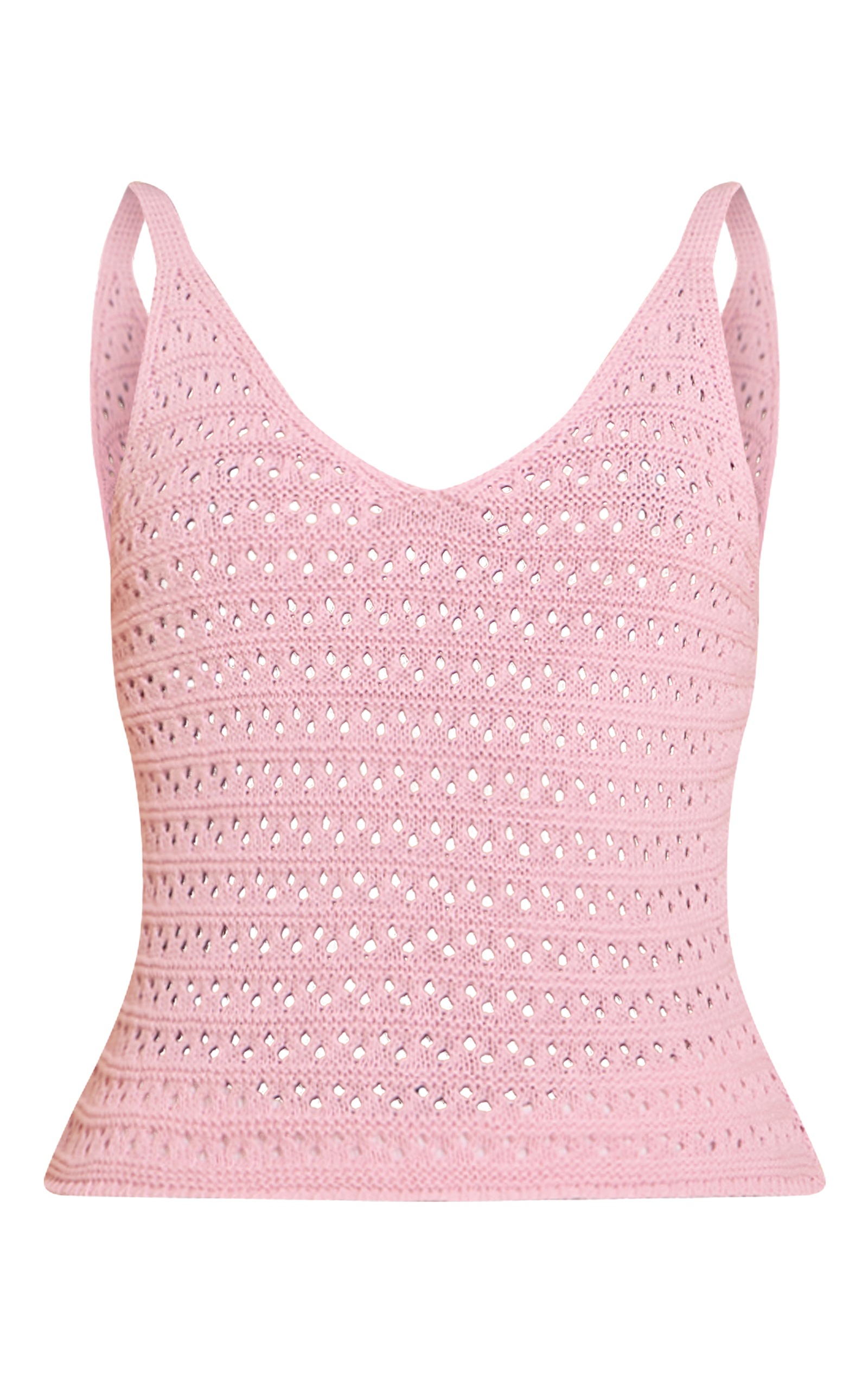 Pink Crochet Cami Top | Knitwear | PLT