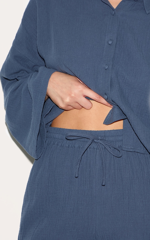 Dark Blue Oversized Floaty Shorts | Co-ords | PrettyLittleThing USA