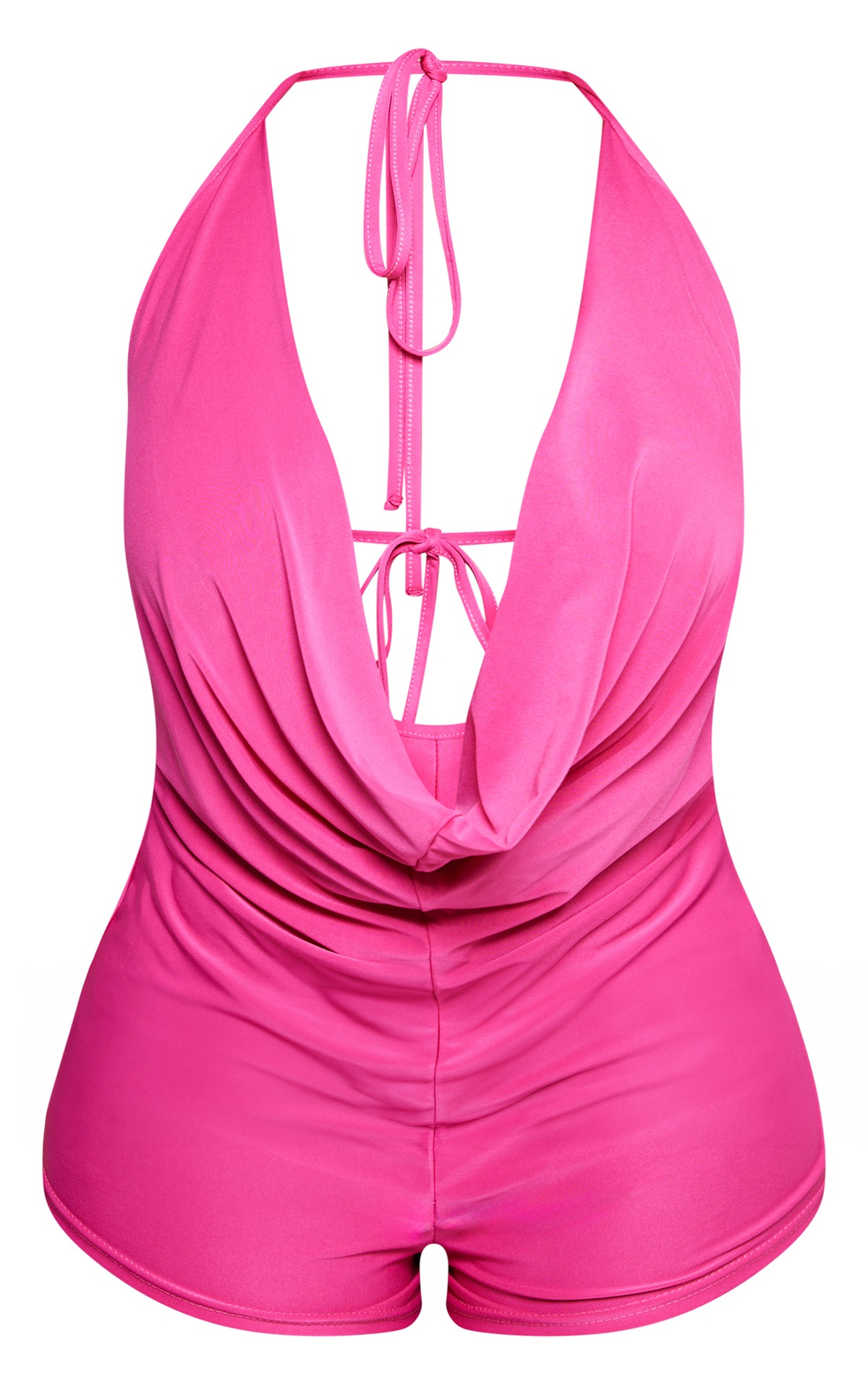 Shape Hot Pink Halterneck Cowl Knicker Unitard | Shape | PLT