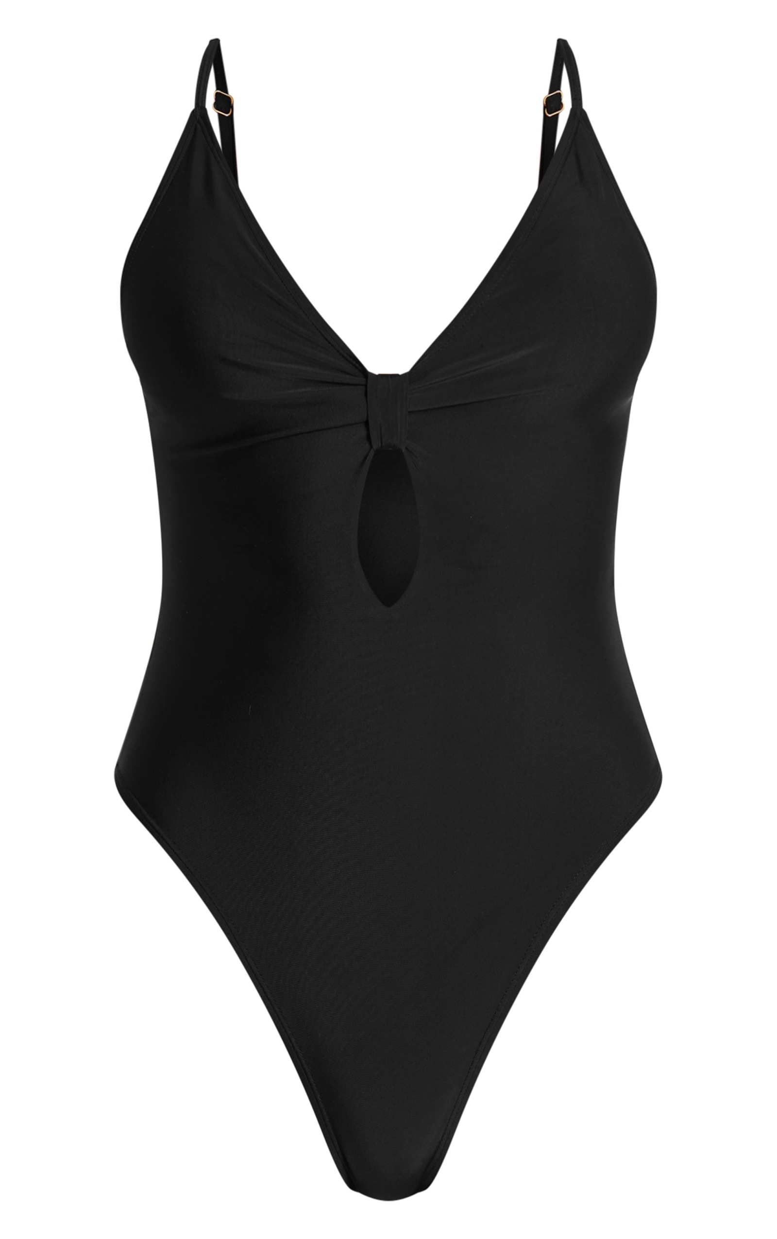 Black Knot Front Cut Out Swimsuit | Swimwear | PLT USA