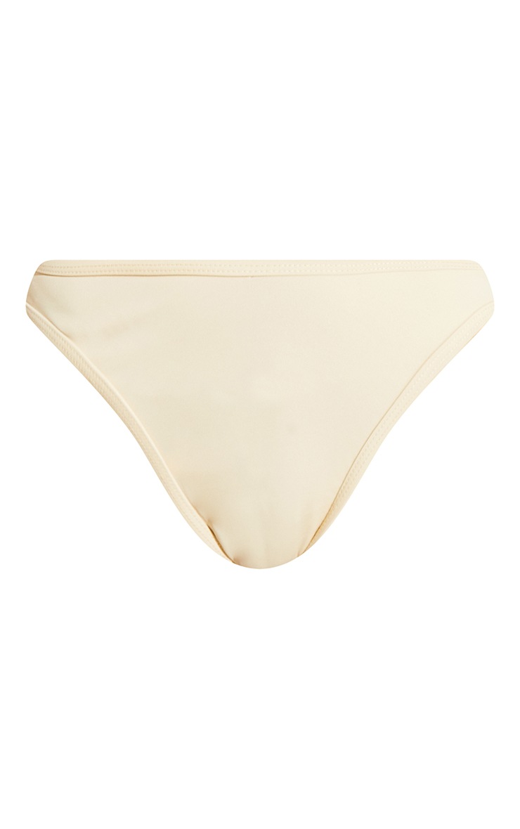 Cream Colour High Leg Bikini Bottoms | PrettyLittleThing CA