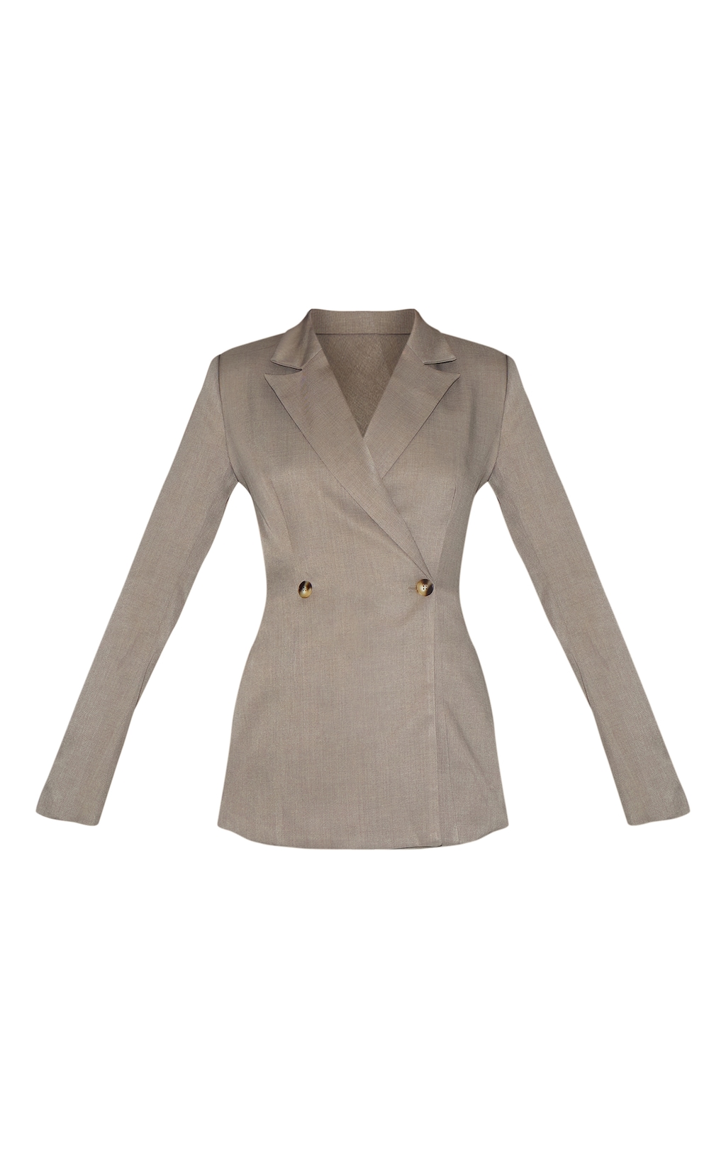 Tall Mocha Tailored Cinched Waist Fitted Blazer | Tall ...