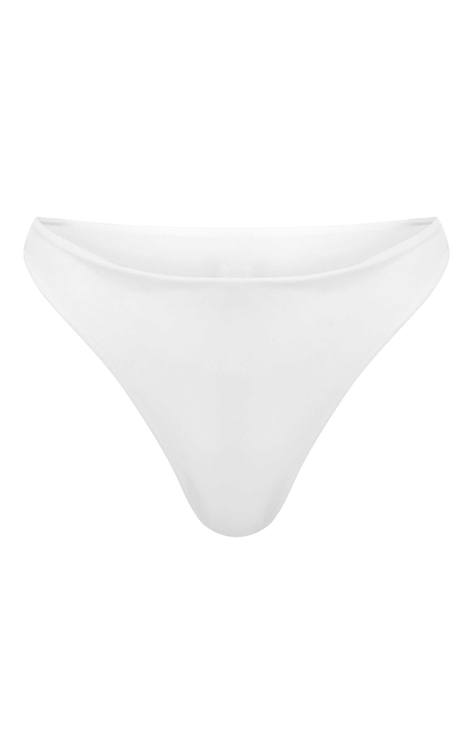 Cream High Leg Tanga Bikini Bottom | Swimwear | PrettyLittleThing USA