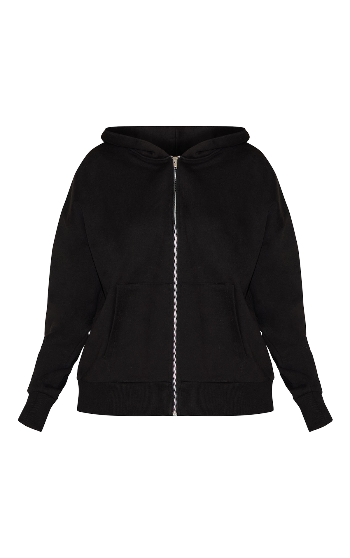 Black Premium Zip Up Oversized Hoodie | Athleisure | PLT