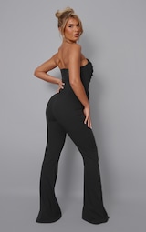 Black Ruch Pointed Corset Bandeau Jumpsuit | Dresses | PLT