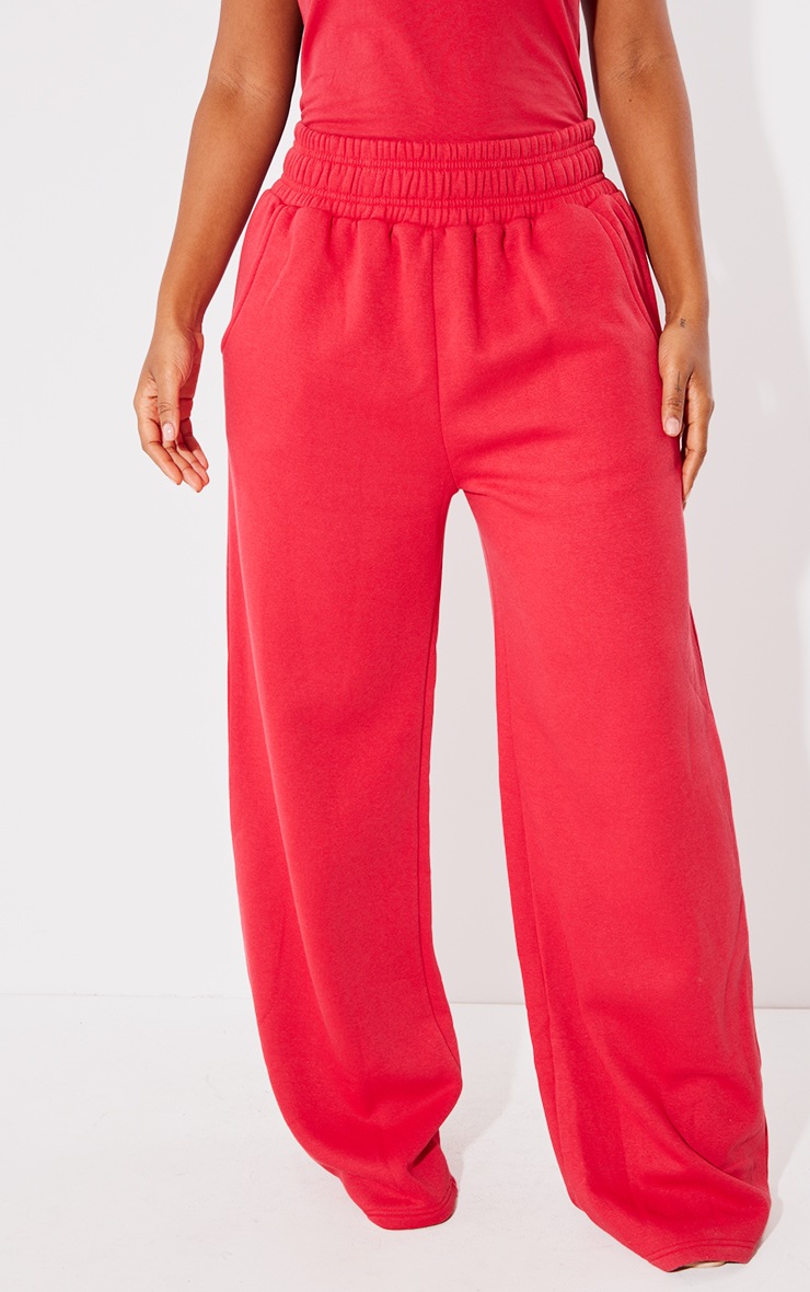 PLT Shape Cherry Red Sweat High Waist Sweatpants | Shape | PLT USA