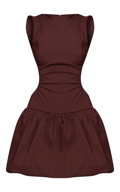 Chocolate Stretch Cut Out Backless Shift Dress | Dresses ...