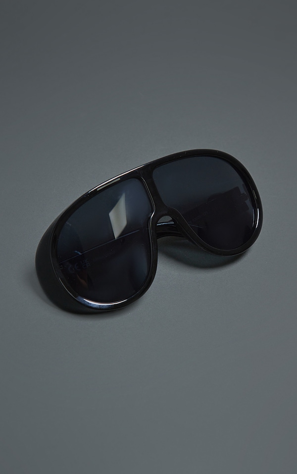 Black Super Oversized Goggle Visor Sunglasses | Accessories ...